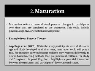 Internal Validity in Research Methodology (Factors that affect Internal ...