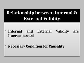 Internal Validity in Research Methodology (Factors that affect Internal ...