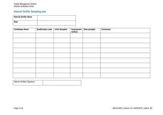 Internal verification forms | PDF