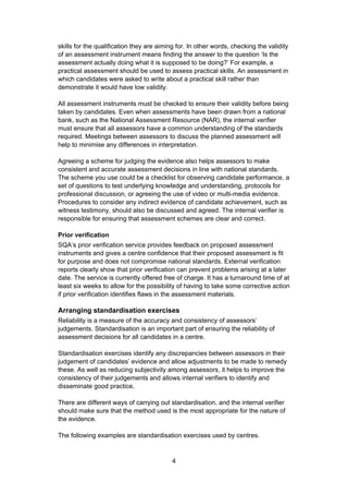 Internal verification guide for sqa centres | PDF