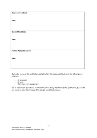 Internal verification policy | PDF