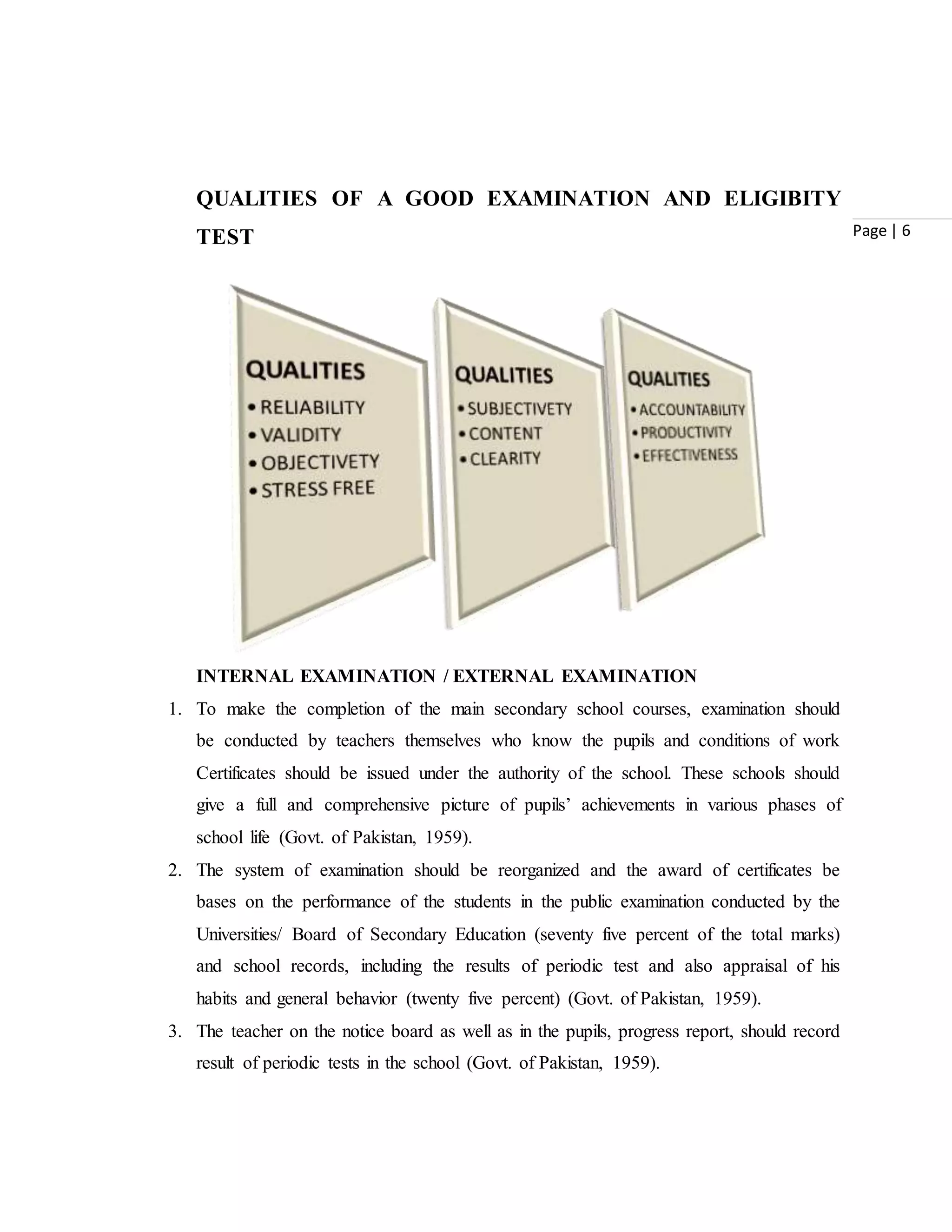 Internal versus external examination | DOCX