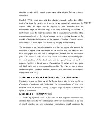 Internal versus external examination | DOCX