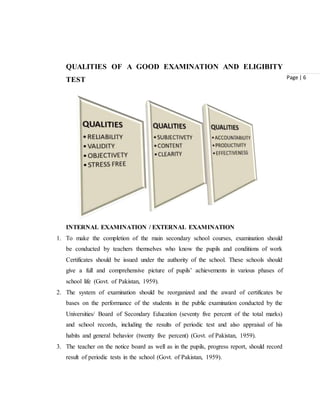 Internal versus external examination | DOCX