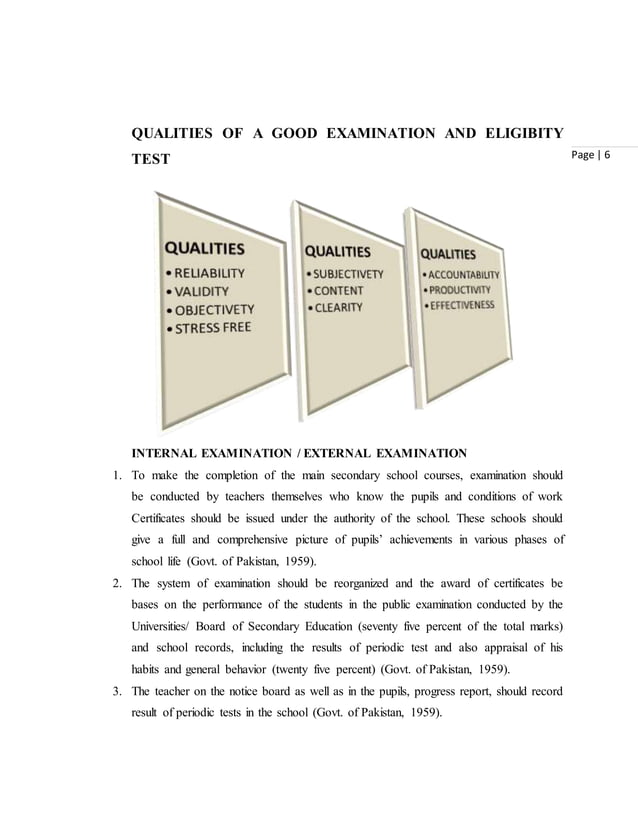 Internal versus external examination | DOCX