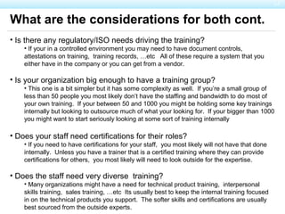 Training Internal vs External | PPT