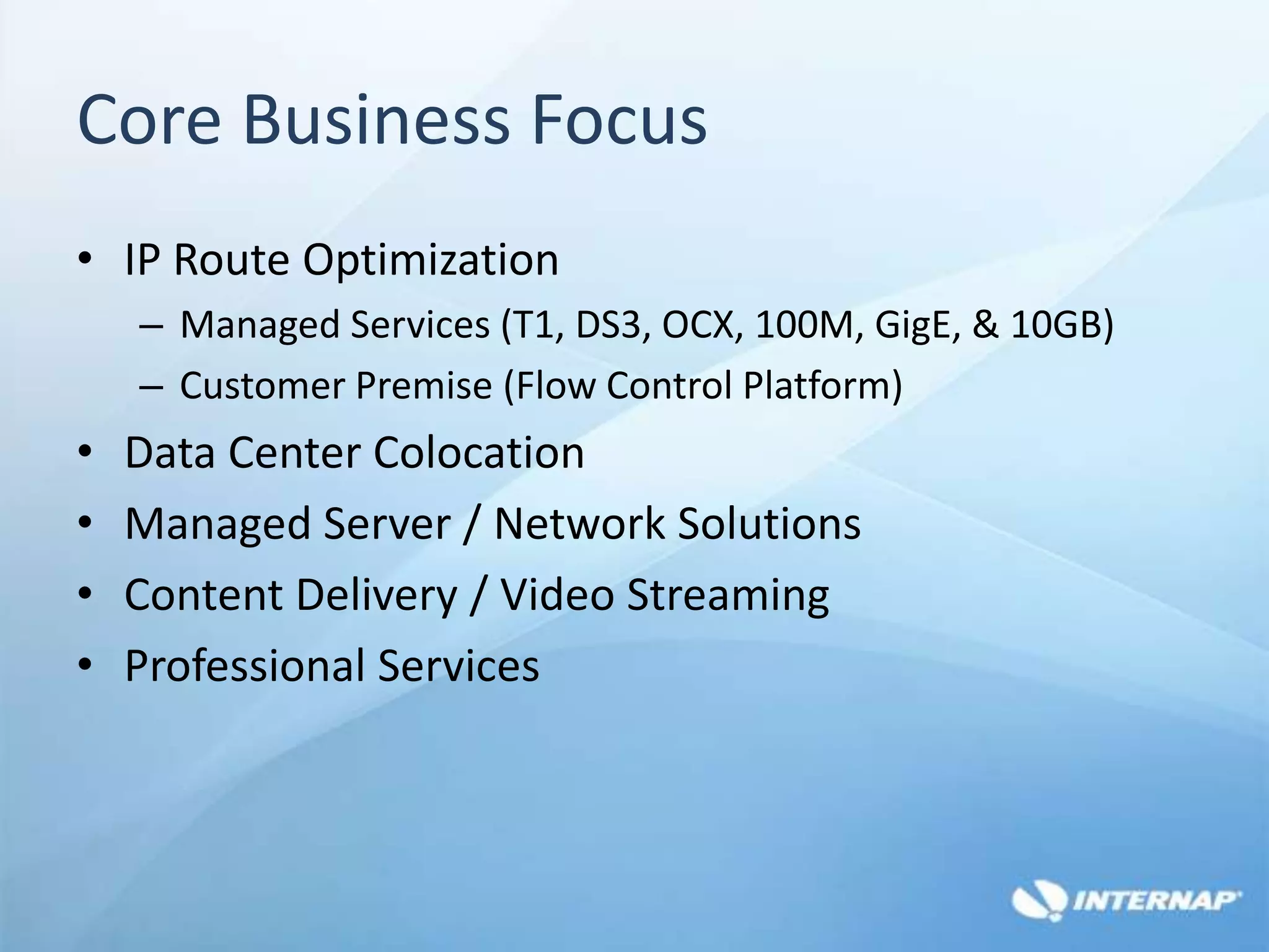 Internap Solutions Presentation | PPT