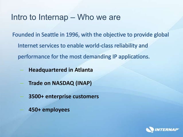 Internap Solutions Presentation | PPT