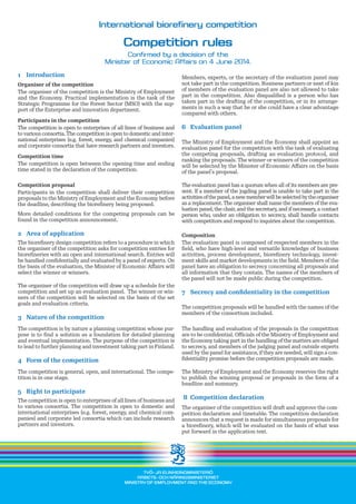 International biorefinery competition rules | PDF