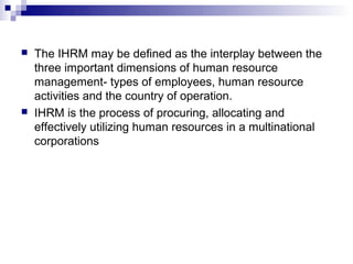 International | PPT | Human Resources | Business
