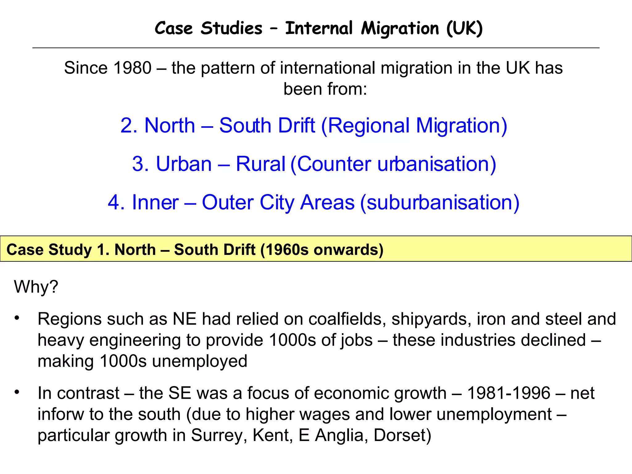 International and Internal Migration - the UK | PPT
