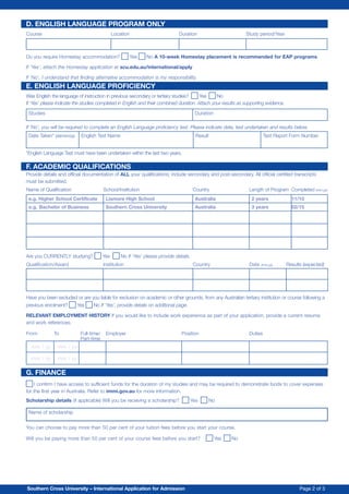 Southern Cross University International application-for-admission ...