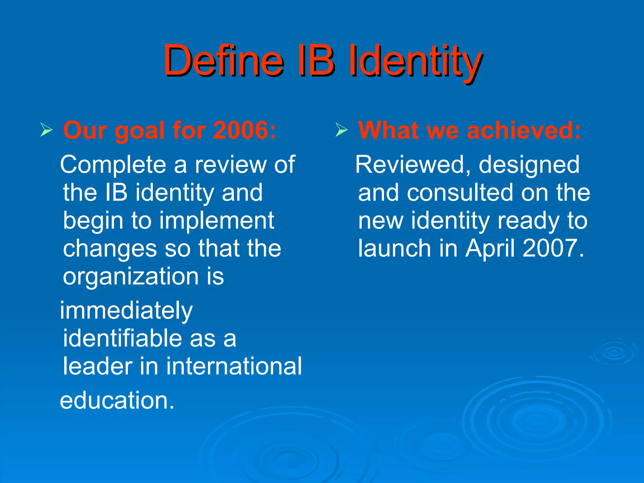 International Baccalaureate | PPT