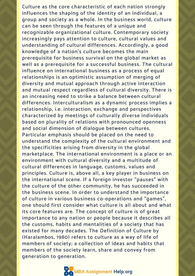 International Business Assignment Sample | PDF