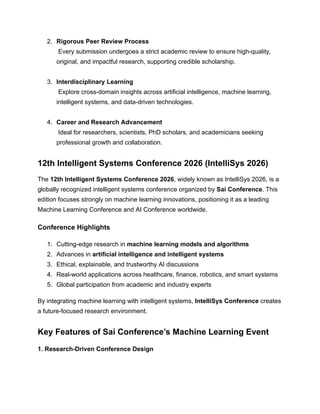 International Conference on Machine Learning | IntelliSys 2026 | PDF