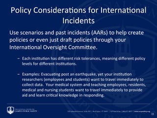 Adding International Incidents to Your Campus All-Hazard Emergency ...