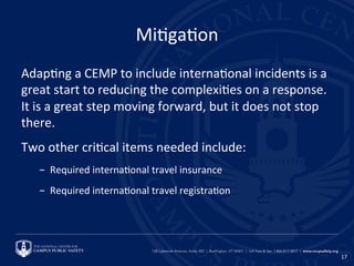 Adding International Incidents to Your Campus All-Hazard Emergency ...