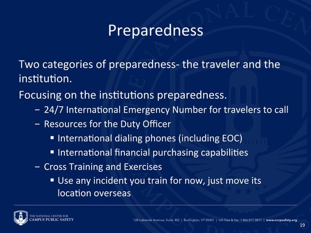 Adding International Incidents to Your Campus All-Hazard Emergency ...