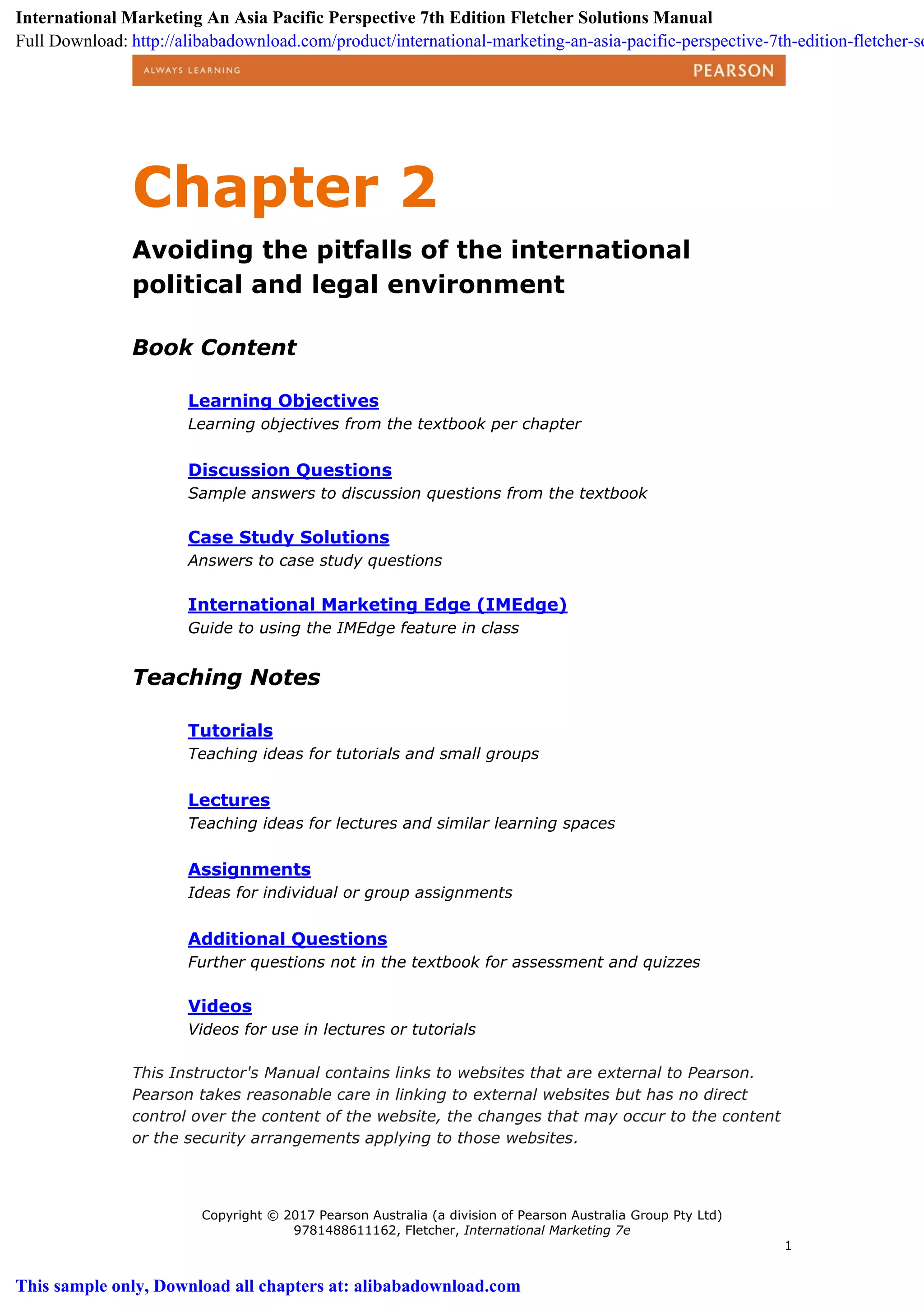 International Marketing An Asia Pacific Perspective 7th Edition ...