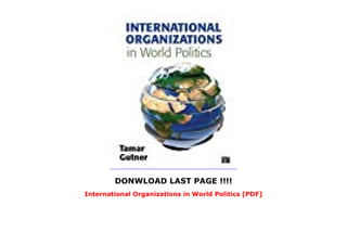 International Organizations in World Politics [PDF] | PPT