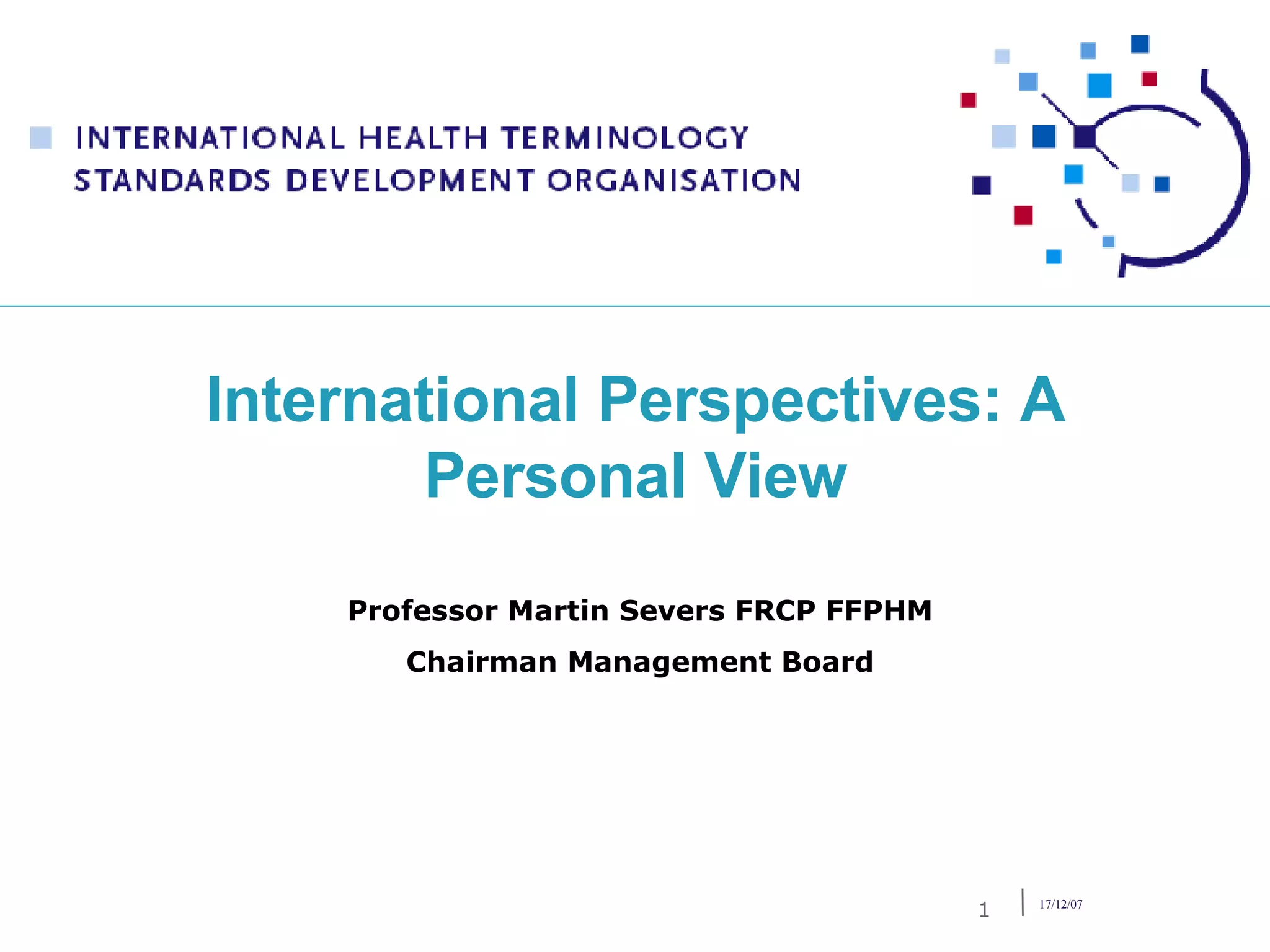 International Perspectives: A Personal View | PPT