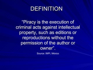 International Piracy Pan Am Days 2008 | PPT | Economy | Business and ...