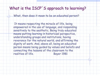 International School Curriculum Project | PPT