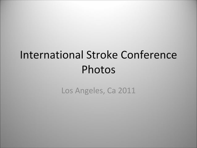 International Stroke Conference | PPS