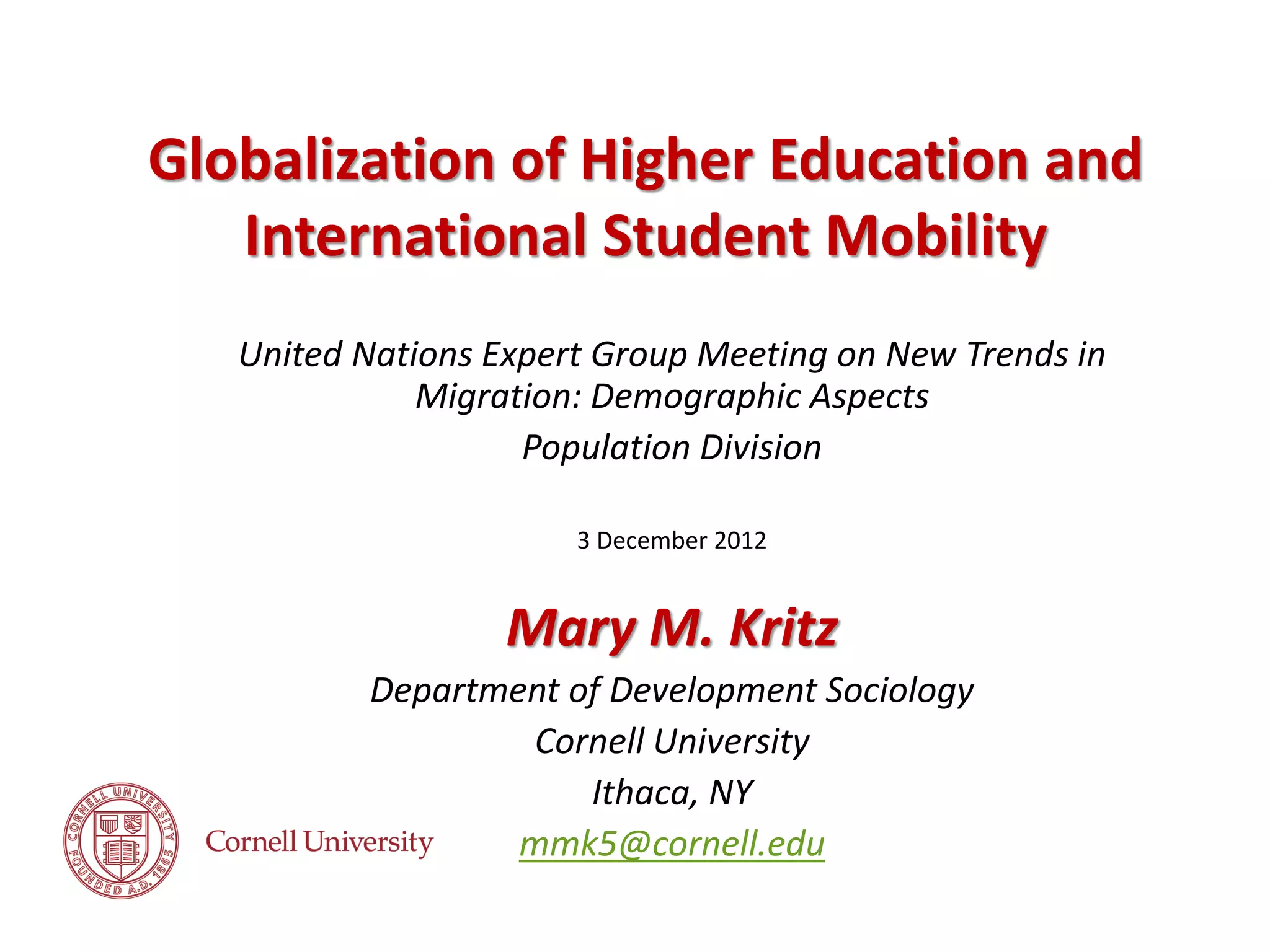 International Student Mobility | PDF