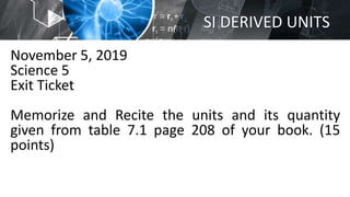 International system-units (Science 6) | PPT