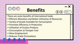 International trade ppt on international and regional | PPTX