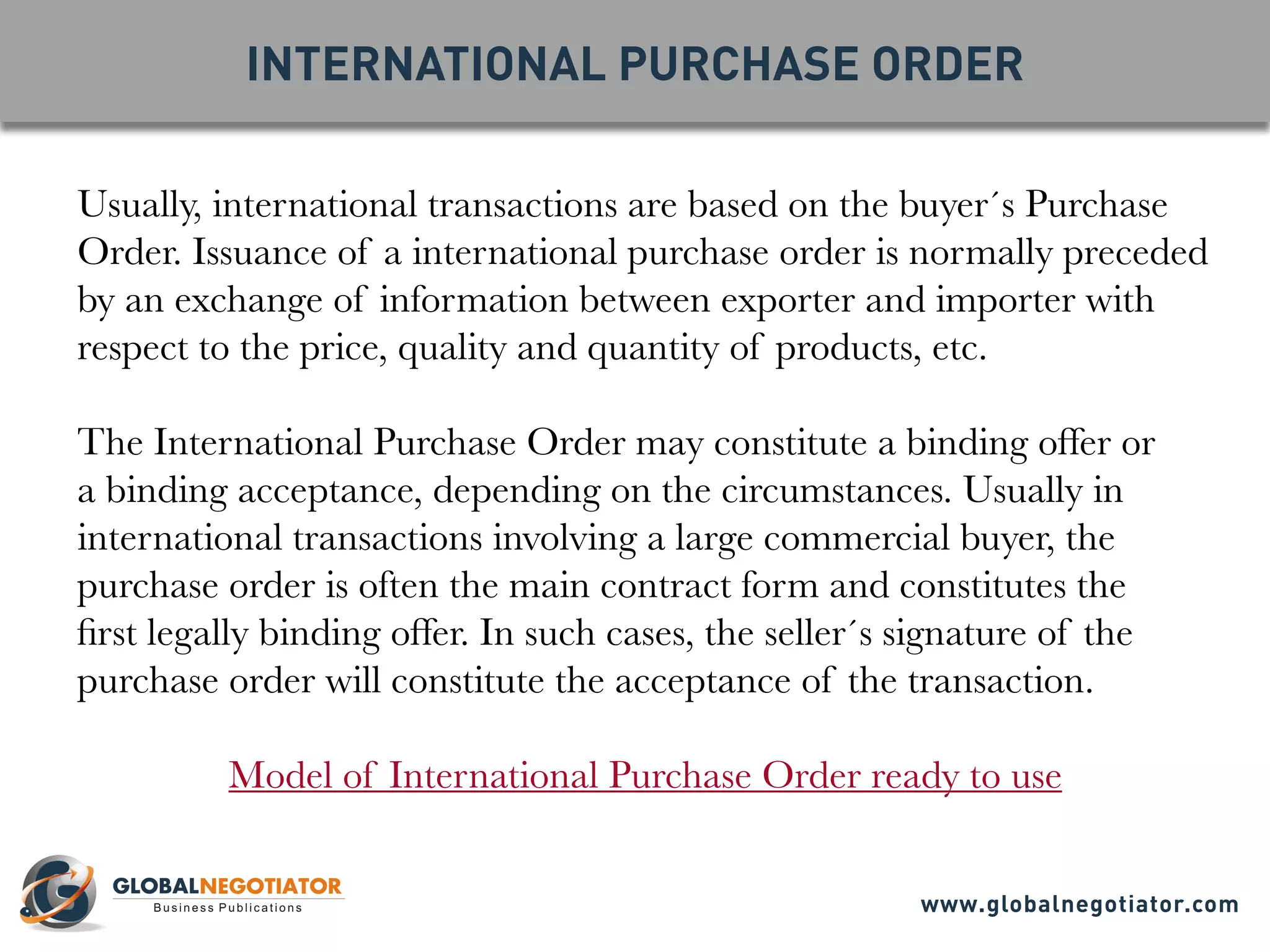 International Trade Documents: 10 Top Documents | PDF