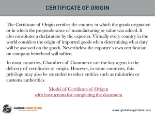 International Trade Documents: 10 Top Documents | PDF