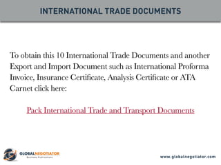 International Trade Documents: 10 Top Documents | PDF