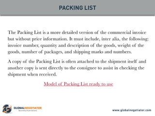 International Trade Documents: 10 Top Documents | PDF