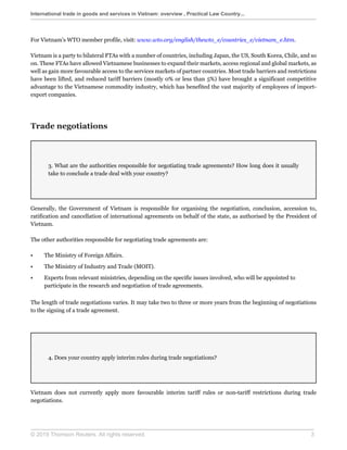 International Trade in Goods and Services in Vietnam | PDF