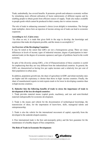 international-trade-lecture-notes ADVANTAGES.pdf | Commodities | Economy