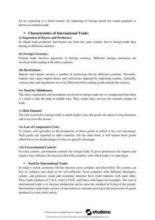 international-trade-lecture-notes ADVANTAGES.pdf | Commodities | Economy