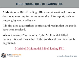 Transport Document: Sea, Road, Air, Multimodal | PDF