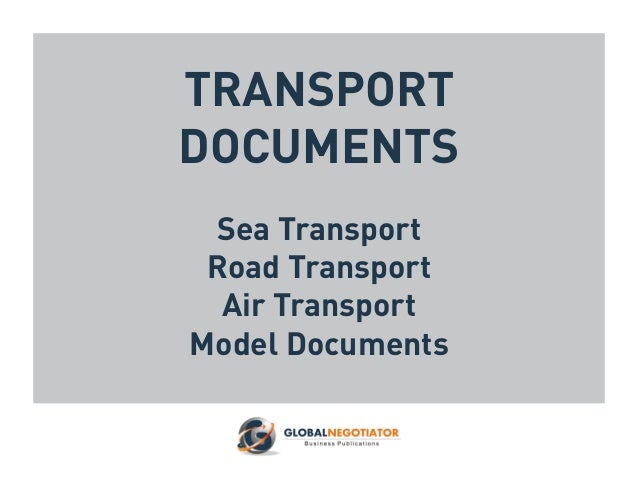 Transport Document: Sea, Road, Air, Multimodal