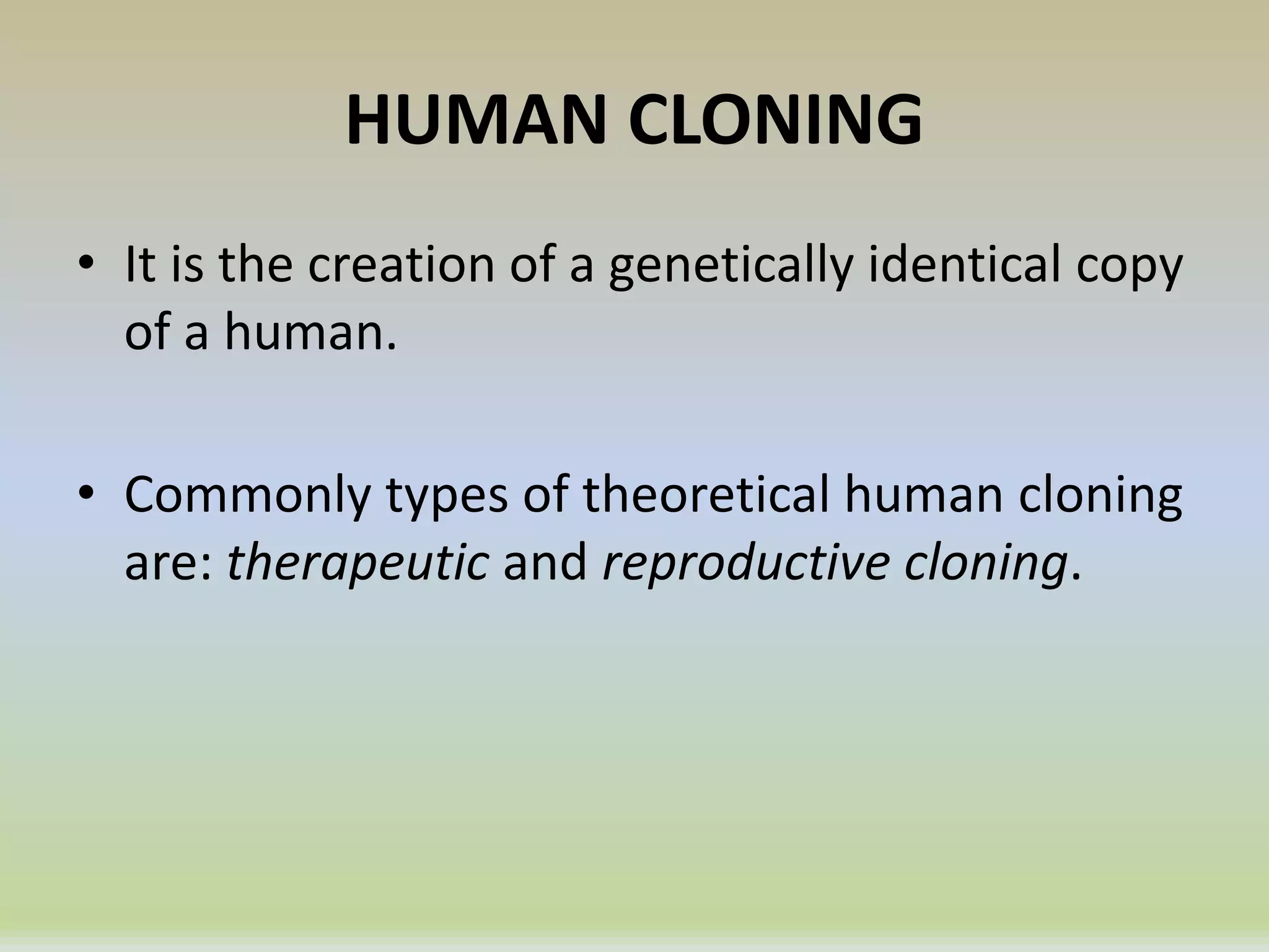 problems in cloning of animal and human | PPT