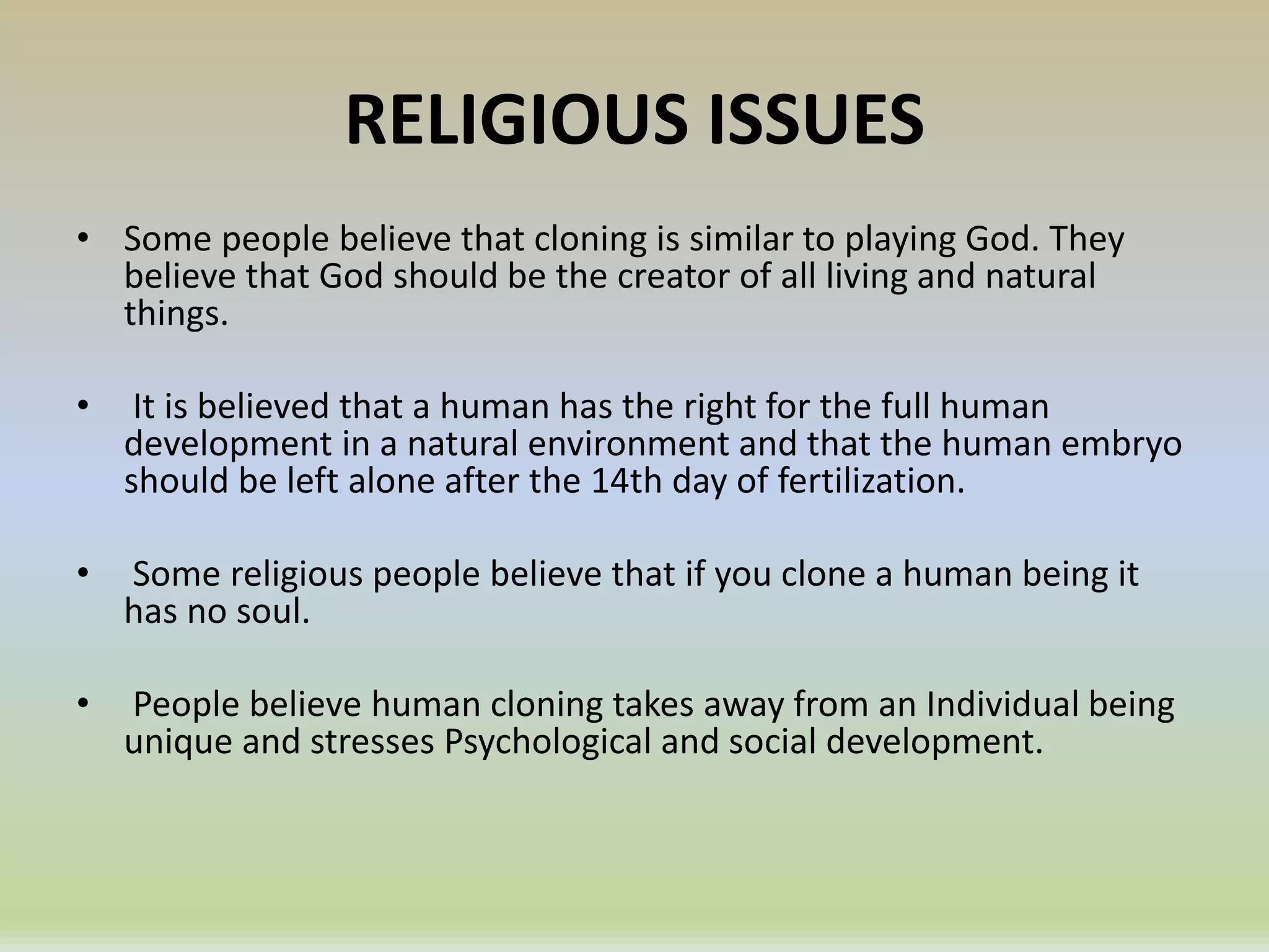 problems in cloning of animal and human | PPTX