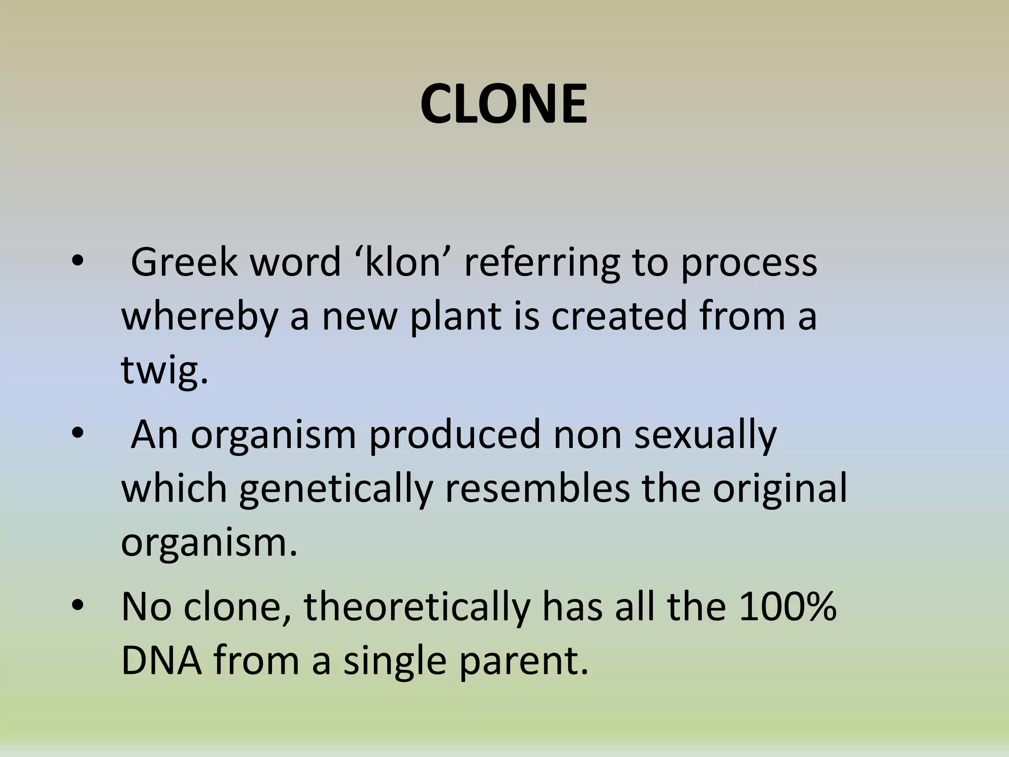 problems in cloning of animal and human | PPT