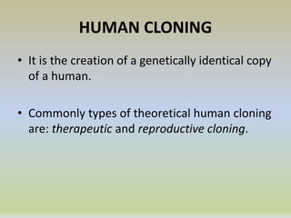 problems in cloning of animal and human | PPT
