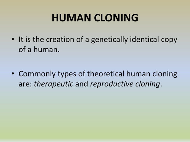 problems in cloning of animal and human | PPT