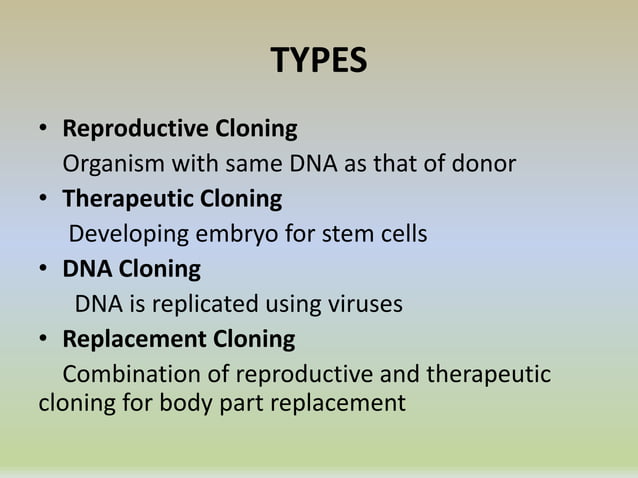problems in cloning of animal and human | PPT