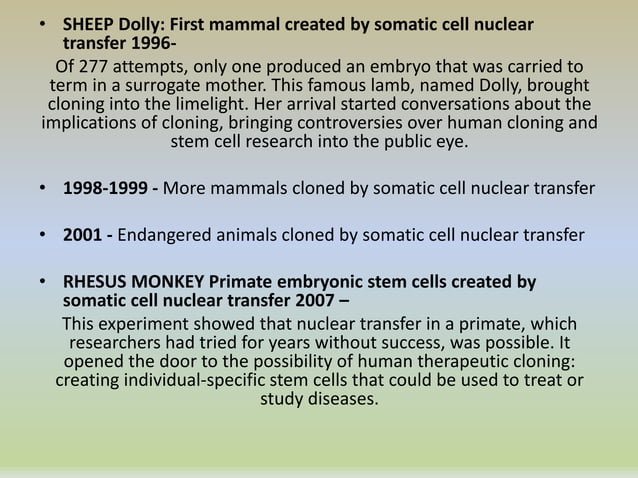 problems in cloning of animal and human | PPT