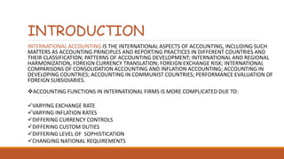 International accounting | PPTX | Business Accounting & Finance | Business