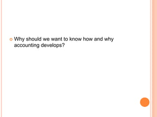 International accounting development and classification (ch2) | PPTX