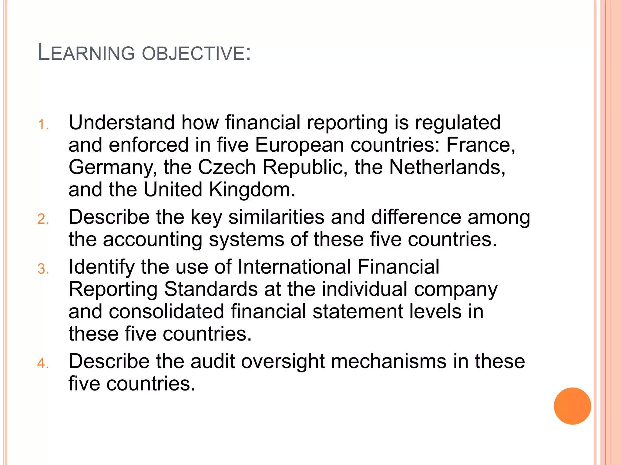 International accounting comparative accounting Europe (ch3) | PPTX